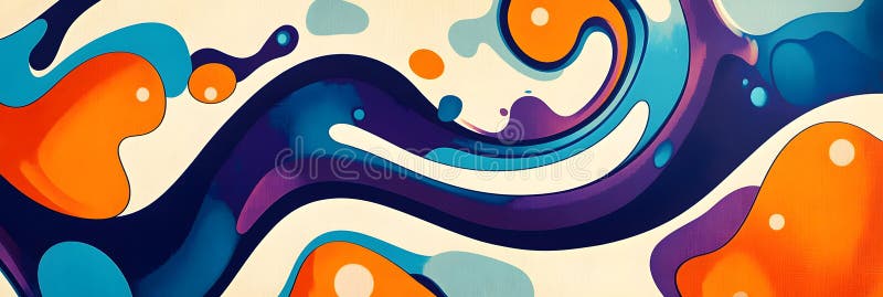 Vibrant Abstract Design with Movement Stock Illustration - Illustration ...