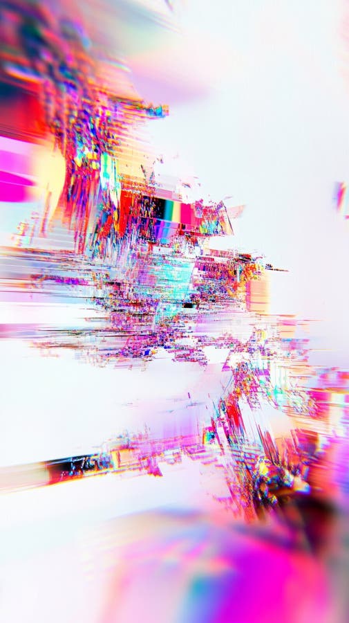 Vibrant Abstract Digital Art with Colorful Glitch Effects and Dynamic ...