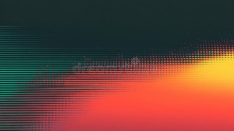 Vibrant Abstract Digital Art with Gradient Colors and Horizontal Lines ...