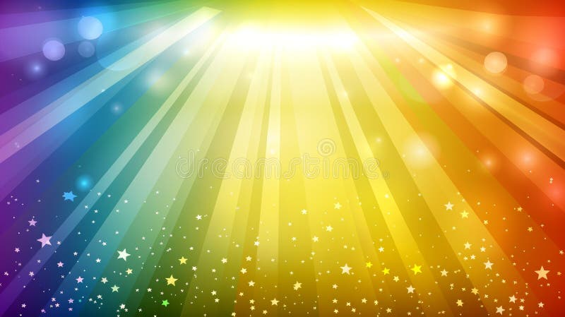 Vibrant Abstract Digital Art with Psychedelic Rainbow Background and ...