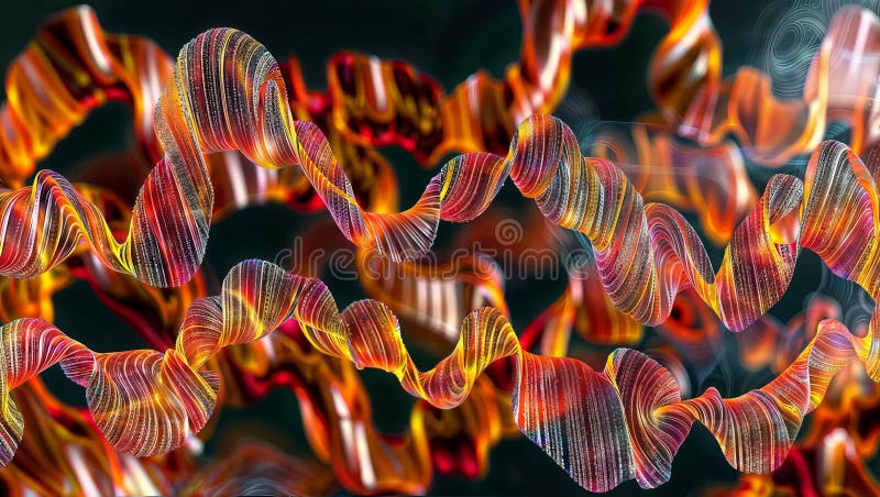 Fiery Abstract Landscape: Vibrant Digital Art, Generative Ai Stock ...