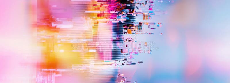 Vibrant Abstract Digital Glitch Art with Distorted Motion Background ...