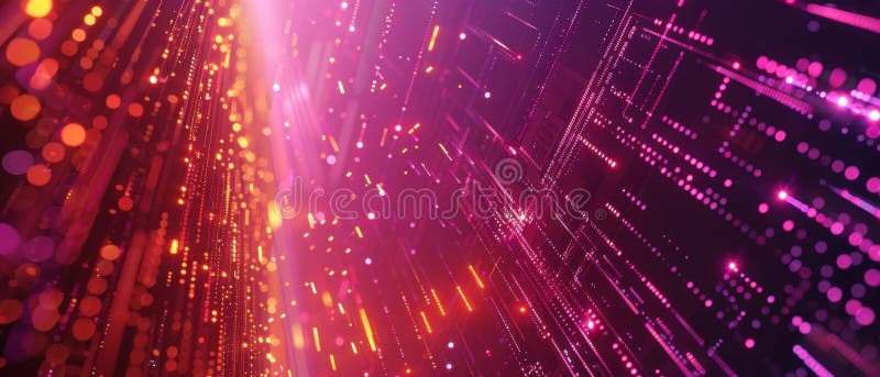 Vibrant Abstract Digital Light Burst with Futuristic Geometric Patterns ...