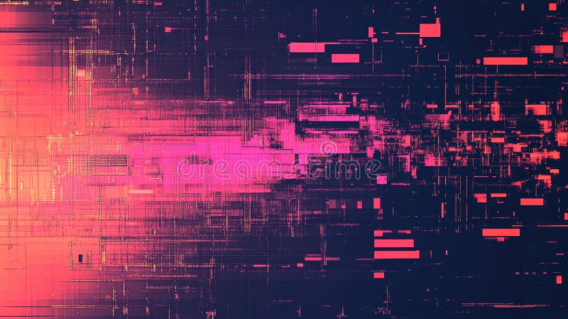 Exploring Modern Cybernetic Themes through a Vibrant Abstract Pixelated ...