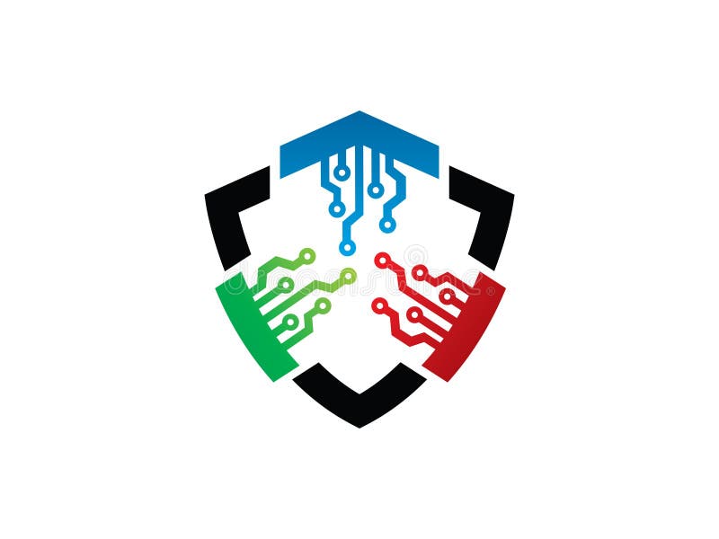 Digital Security Shield - Protect Network with Padlock, Glowing, Suit ...