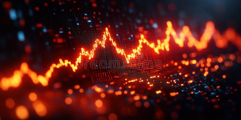 Vibrant Abstract Display of Pulsating Sound Waves on a Dark Background ...