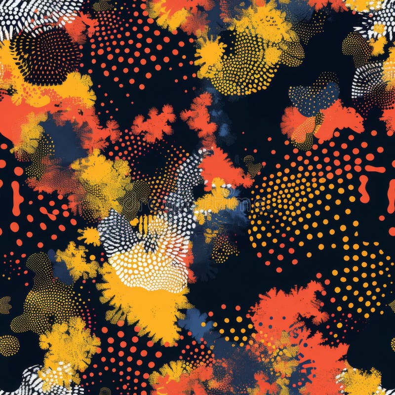 Vibrant Abstract Dot and Splash Pattern Design Stock Photo - Image of ...
