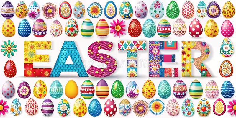 Vibrant Abstract Easter Art AIGenerated Patterns Celebrating Renewal ...