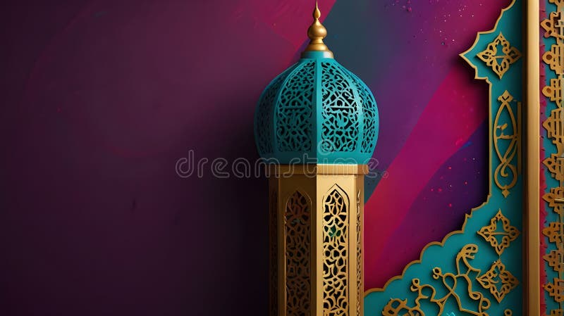Vibrant Abstract Eid Background with Colorful Arabic Patterns Stock ...