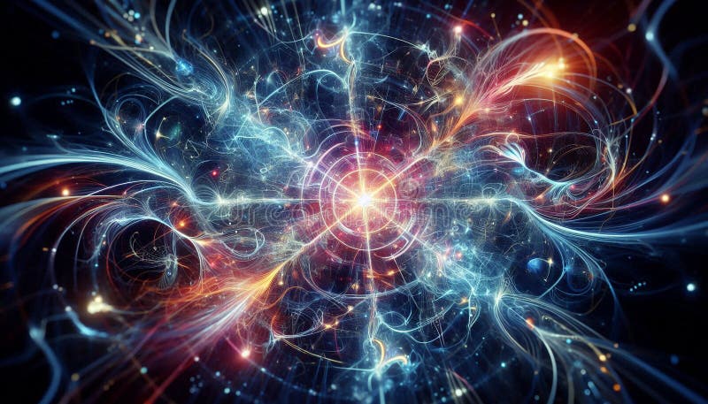 Vibrant Abstract Energy Background for Science Themes Stock ...