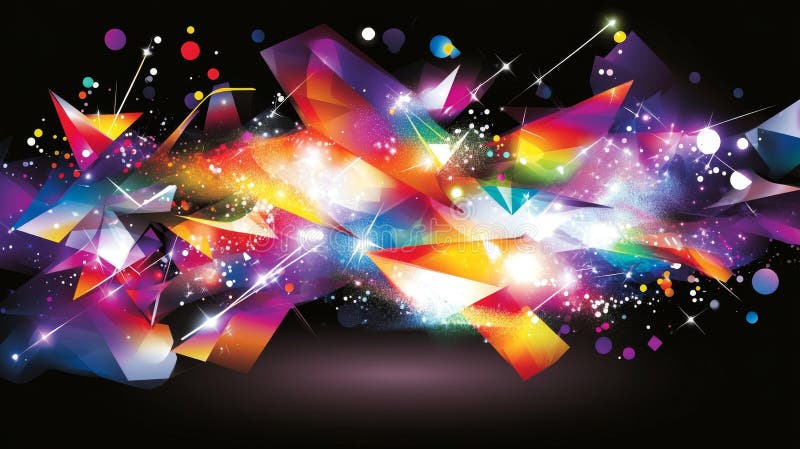 Vibrant Abstract Energy Flows with Particles that Glow Stock Image ...