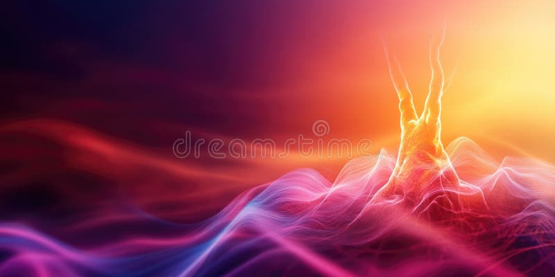 Vibrant Abstract Energy Waves Light Burst Fiery Colors Stock Photos ...