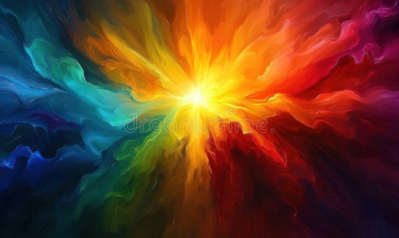 Vibrant Abstract Explosion Color Radiating Light Swirling Pattern Stock ...