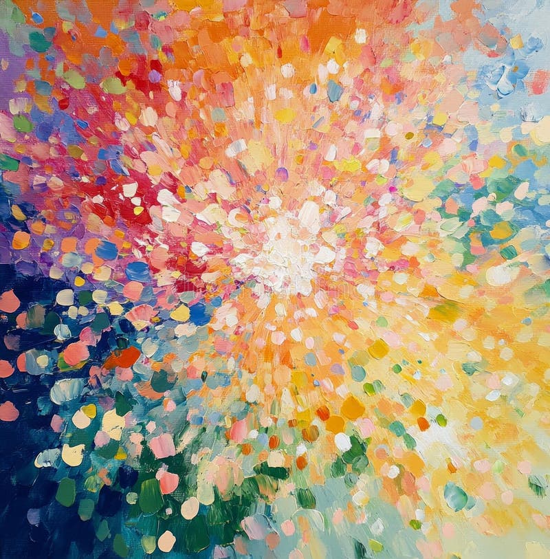 Vibrant Abstract Explosion of Colorful Paint Strokes and Patterns Stock ...