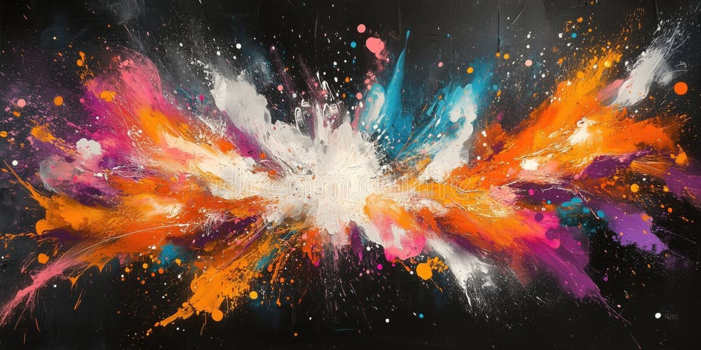 Vibrant Abstract Explosion of Colors with Dynamic Splashes and Textures ...