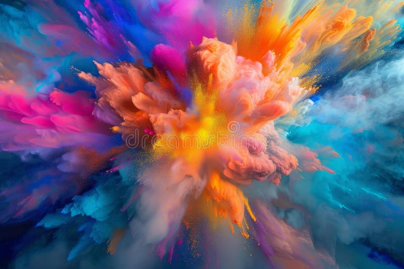 Explosive Color Burst Abstract Background Stock Illustration ...
