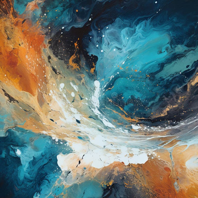 Vibrant Abstract Expressionism Inspired by Satellite Data Stock Image - Image of mesmerizing ...