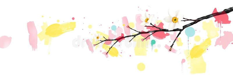 A Vibrant Abstract Expressionist Celebration of Springs Blooming Beauty ...