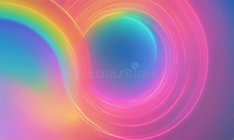 Vibrant Abstract Features Concentric Circles Varying Colors, Creating ...