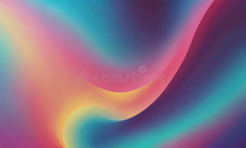 Vibrant Abstract Features Gradient Blue, Pink, Yellow, and Orange Hues ...