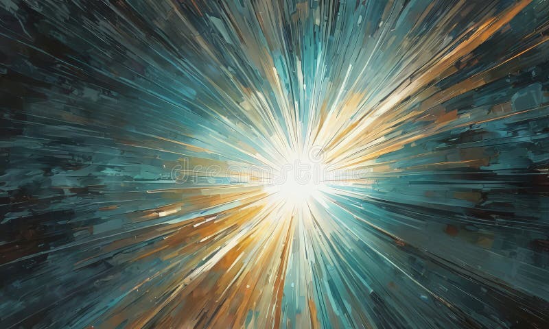Vibrant Abstract Featuring Radiant Burst Light and Color, with Central ...