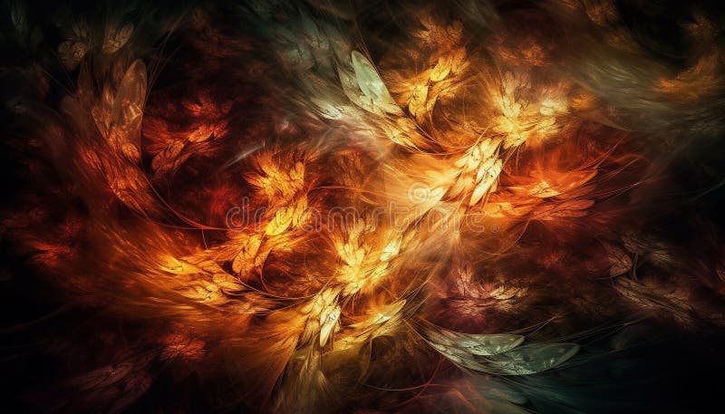 Vibrant Abstract Flame Pattern Ignites Futuristic Space Backdrop in ...