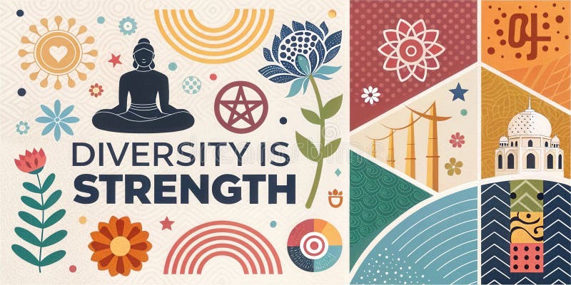 Colorful Abstract Poster Promoting Unity and Peace through Culture with ...