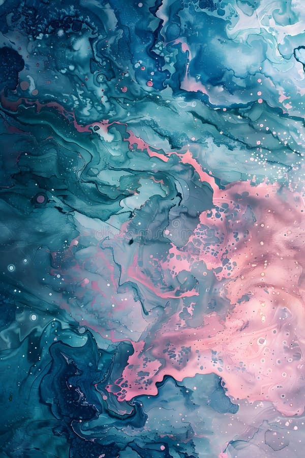 Abstract Fluid Design with Spheres and Flowing Elements Stock Image ...