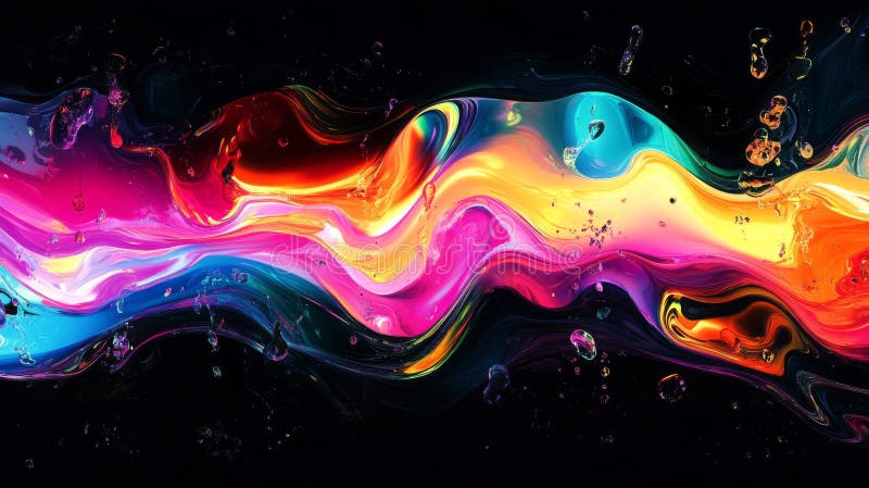 Vibrant Abstract Fluid Wave Background Stock Illustration ...