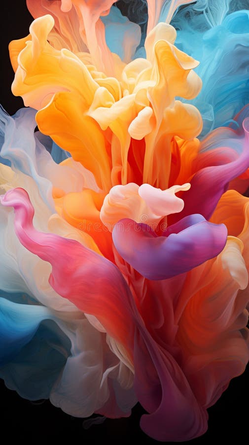Vibrant Abstract Forms Dance on Wallpaper, Creating a Psychedelic ...