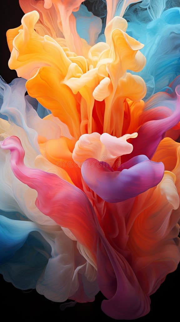 Vibrant Abstract Forms Dance on Wallpaper, Creating a Psychedelic ...