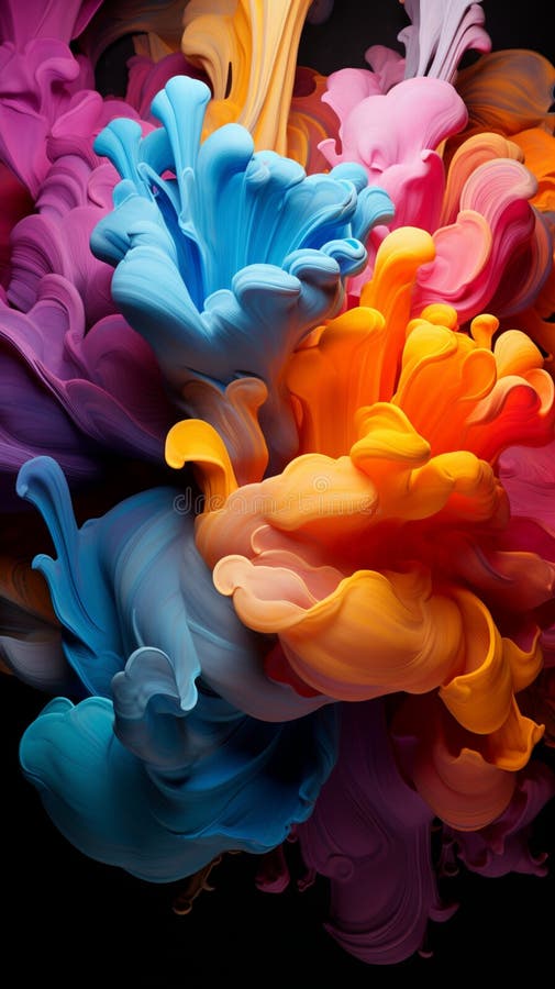 Vibrant Abstract Forms Dance on Wallpaper, Creating a Psychedelic ...