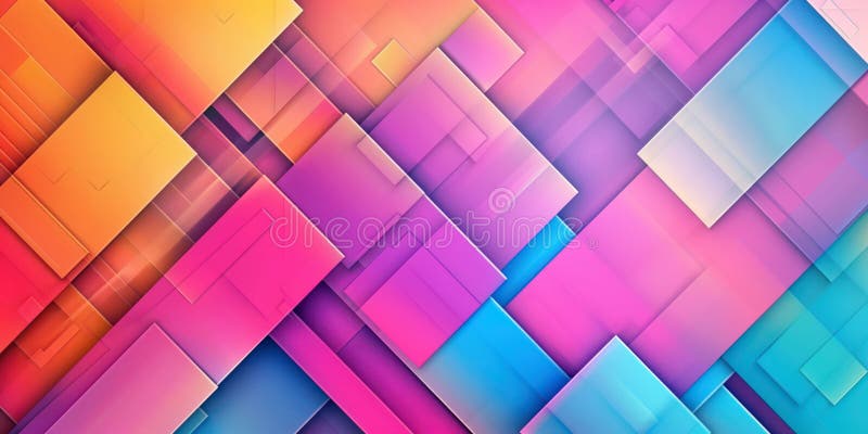 Vibrant Abstract Geometric Background with Colorful Overlapping ...