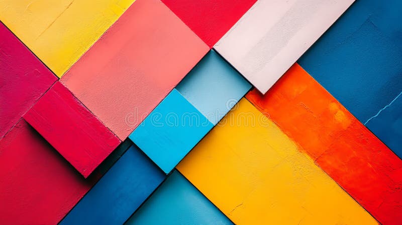 Vibrant Abstract Geometric Background with Colorful Overlapping ...