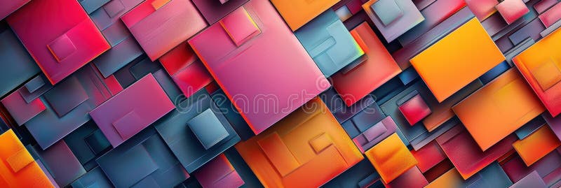 Vibrant Abstract Geometric Overlay Layers in Dynamic Configuration ...