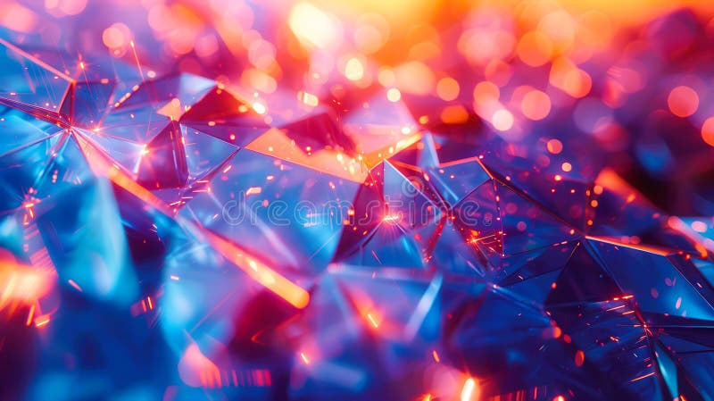 Vibrant Abstract Geometric Pattern with Colorful Lights and Prism ...