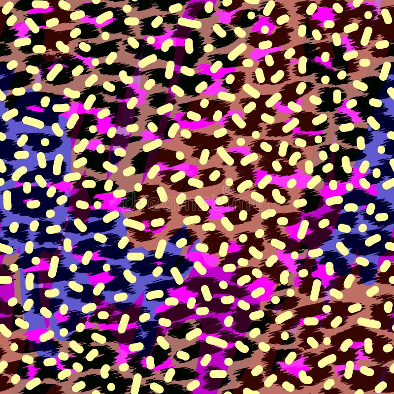 A Vibrant, Abstract Geometric Pattern in Memphis Style Featuring Bold ...