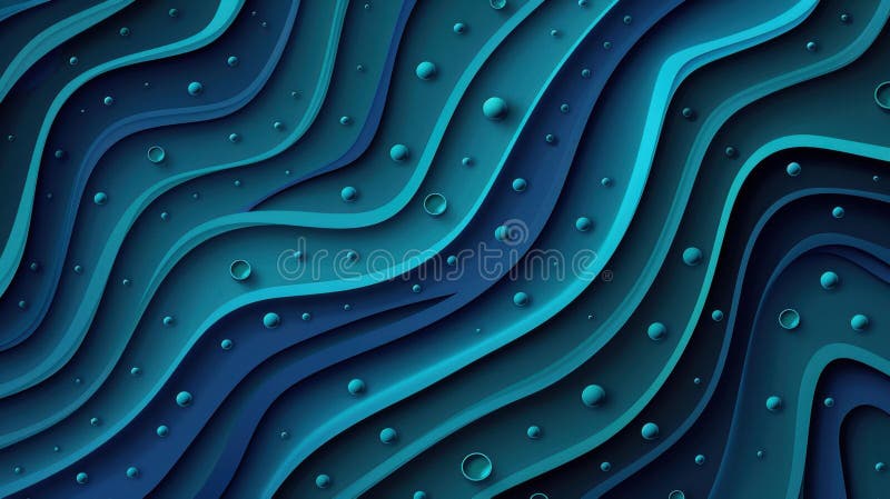 Vibrant Abstract Geometric Wave Pattern on Blue Backdrop Stock ...