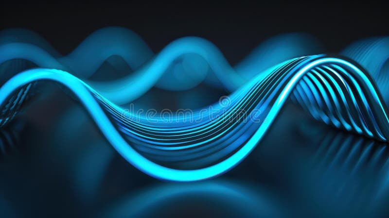 Vibrant Abstract Geometric Wave Pattern on Blue Backdrop Stock ...