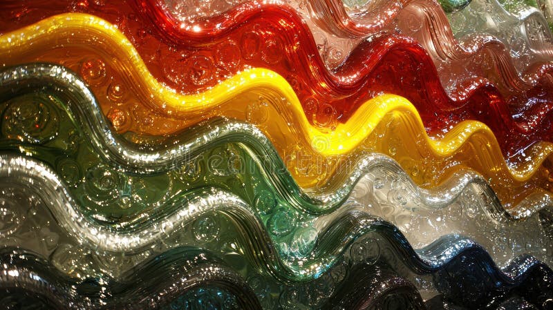 Abstract Wavy Glass Texture Stock Illustration - Illustration of bright ...