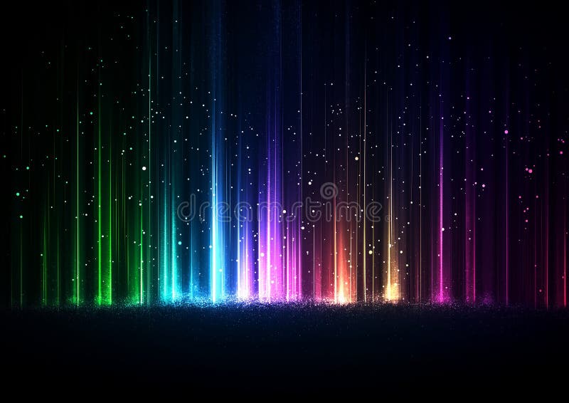 Vibrant Abstract Glowing Light Effect Background with Colorful Vertical ...
