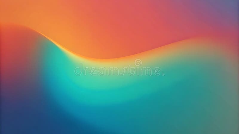 Abstract Gradient Background with Smooth Transitions of Orange Teal and Blue Shades Stock ...