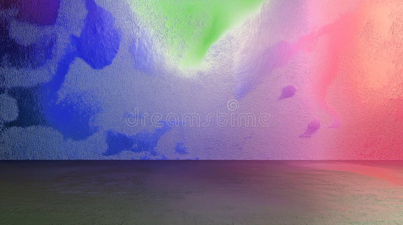 Vibrant Abstract Gradient Wall with Textured Surface and Reflective ...