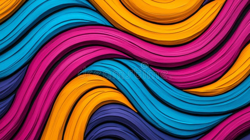 Vibrant Abstract Graffiti Art with Colorful Wavy Patterns and Striking ...