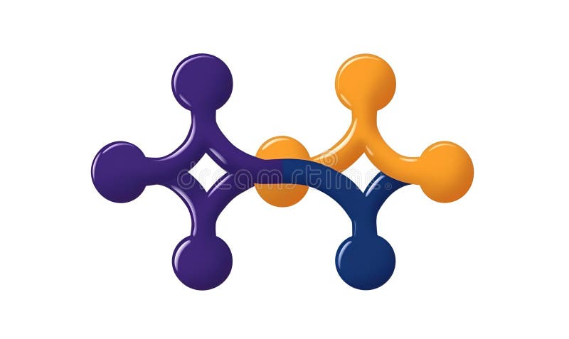 Colorful Abstract Graphic Design of Interconnected Circles and Lines ...