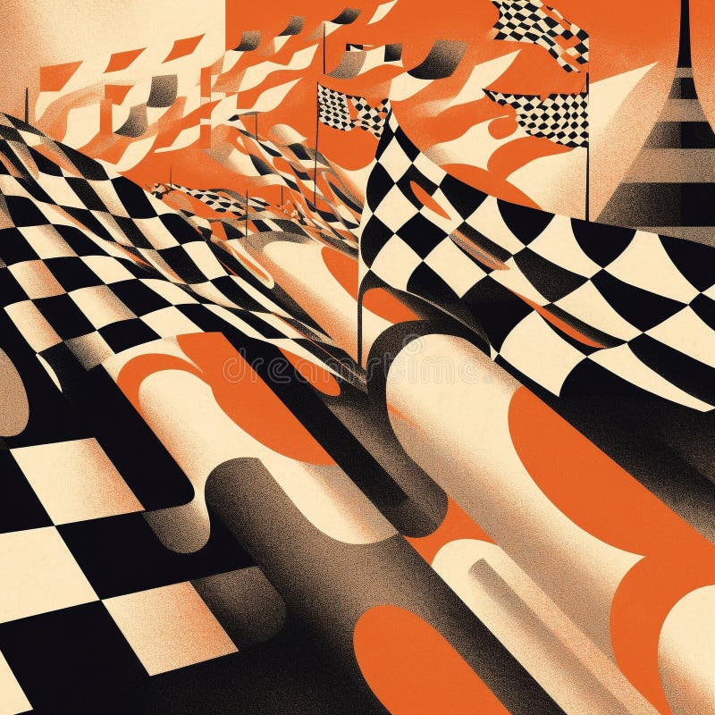 Vibrant Abstract Group in Motion Stock Illustration - Illustration of ...