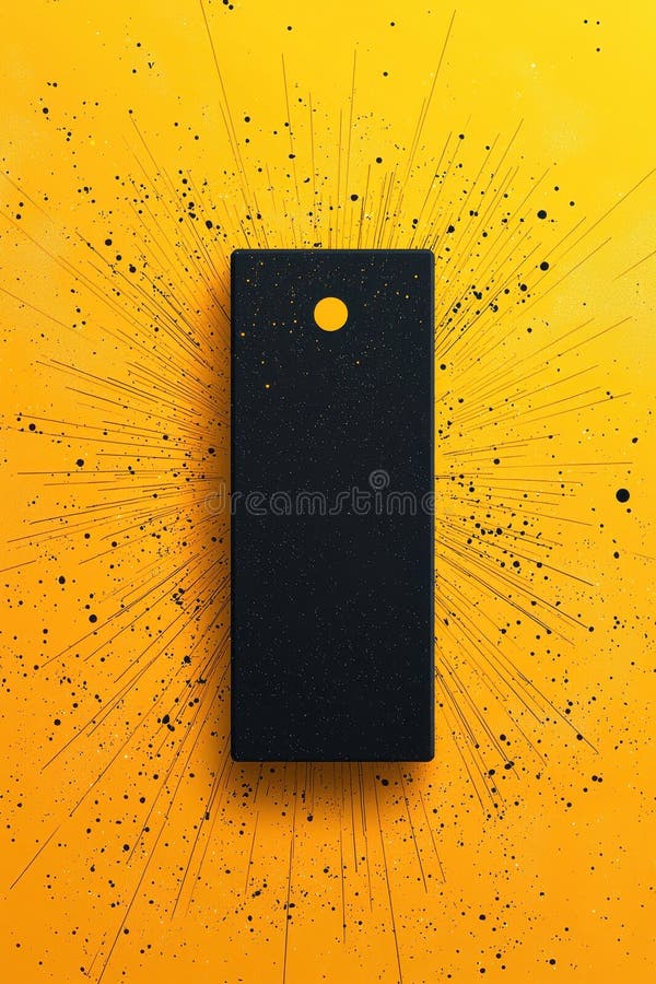 Dynamic Fiery Abstract Design with Vibrant Yellow Background Stock ...