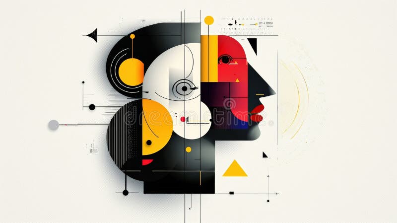 A Vibrant Abstract Illustration Featuring Geometric Shapes Diverse ...