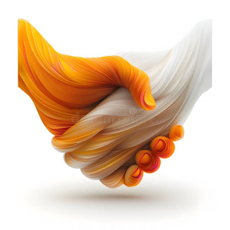 Abstract Handshake Illustration Stock Illustration - Illustration of ...