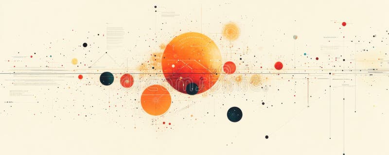 Exploration Interconnected Spheres Vibrant Abstract Space Design Stock ...